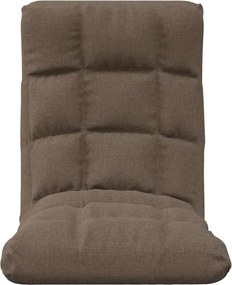 Skládací lenoška na podlahu taupe textil 336593