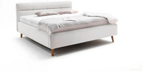 Čalouněná postel anika s úložným prostorem 180 x 200 světle šedá MUZZA
