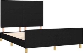 Rám postele bez matrace černý 140 x 200 cm textil 3124897