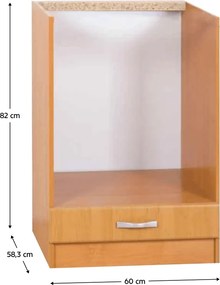 Kuchyňská skříňka, olše, LORA MDF NEW KLASIK S60KU