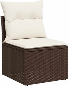 8dílná zahradní sedací souprava s poduškami hnědá polyratan 3326604