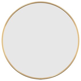 Nástěnné zrcadlo zlaté Ø 40 cm kulaté - Default Title