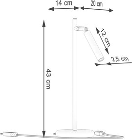 Sollux Lighting Stolní lampa PASTELO bílá