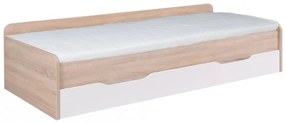 MARIDEX Postel - TWINS 80, 80x200 cm, dub sonoma/matná bílá
