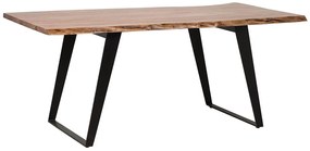 Dřevěný hnědý jídelní stůl 180 x 90 cm JAIPUR Beliani