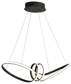 Toolight - LED závěsná lampa APP823-CP + dálkové ovládání, černá, OSW-06661