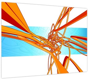 Obraz - Propletené čáry, abstrakce (70x50 cm)