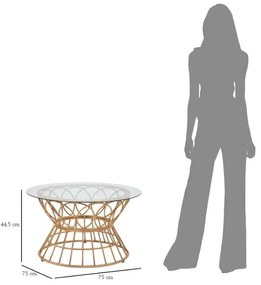 Designový konferenční stolek Gennipha 75 cm hnědý