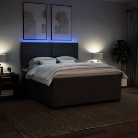 Box spring postel s matrací světle šedá 180 x 200 cm textil 3292860