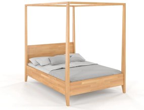 Buková postel s baldachýnem - Canopy   , Buk přírodní, 140x200 cm