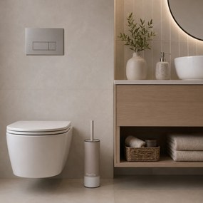 WC štětka Tone, béžová/bílá