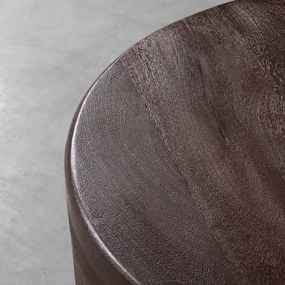 LABEL51 Konferenční stolek MILLY ø50 cm tmavě hnědý