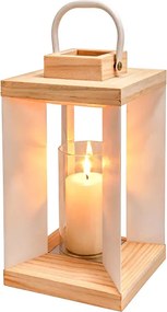 Lucerna se skleněným svícnem bílý