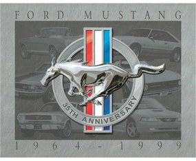 Plechová cedule Mustang 35th Anniversary 32cm x 40cm