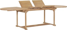 vidaXL Rozkládací zahradní stůl 180–280x100x75 cm masivní teak oválný [44679]