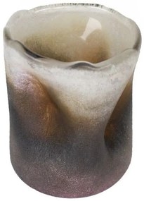 Skleněný svícen / váza se zvlněním Manni - Ø7,5*9cm