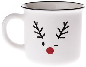 Vánoční porcelánový hrnek Cute reindeer bílá, 380 ml