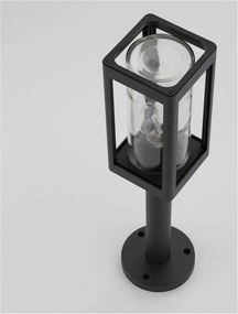 NV 9060193 Venkovní sloupkové svítidlo FIGO tmavě šedý hliník a čiré sklo E27 1x12W 220-240V bez žárovky IP54 - NOVA LUCE