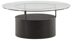 Konferenční stolek Bovall, černý, ⌀90