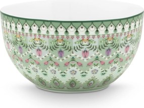 Pip Studio porcelánová miska Lily Lotus Ø12cm, zelená (malá porcelánová mistička na oříšky nebo dip)