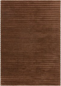 Tmavě hnědý ručně tkaný vlněný koberec 160x230 cm – Asiatic Carpets