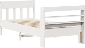Postel bez matrace bílá 75 x 190 cm masivní borovice 3307030