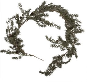 Vánoční zelená cedrová girlanda se šiškami a LED - 20*7*180 cm / 3*AA