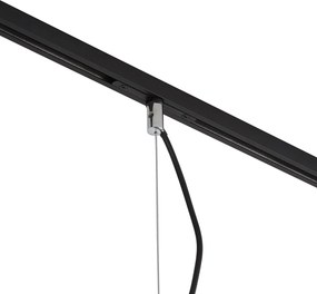 Designové závěsné svítidlo tmavý chrom pro 1-fázový kolejnicový systém - Slimline Sara