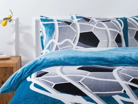 XPOSE® Mikroplyšové povlečení FOTBAL Exclusive - modré