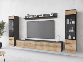 Nábytek do obývacího pokoje Sawoti II, Barva: matera / breslau kaštan, Osvětlení: bez osvětlení