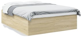 Rám postele dub sonoma 160 x 200 cm kompozitní dřevo