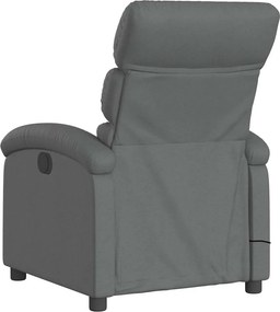 Masážní křeslo s polohovacím mechanismem, tmavě šedé, látkové 3205365