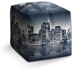 Sablio Taburet Cube Noční New York: 40x40x40 cm