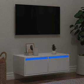 TV skříňka s LED osvětlením bílá 75x35,5x25 cm