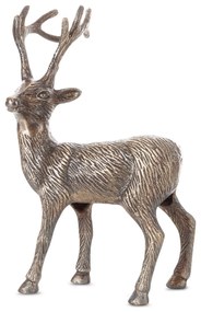 VÁNOČNÍ DEKORAČNÍ FIGURKA DEER 31CM TMAVÁ ZLATÁ