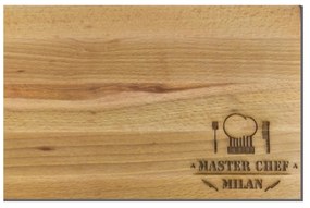Kuchyňské designové Bukové prkénko - Master chef 40 x 30cm: - vyztužená proti ohnutí