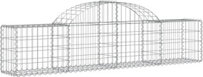 Klenuté gabionové koše 3 ks 200x30x40/60 cm pozinkované železo 3146048