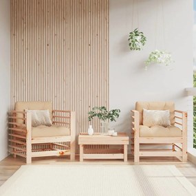 vidaXL Zahradní židle s poduškami 2 ks masivní borové dřevo [825675] Barva: Přírodní borovice