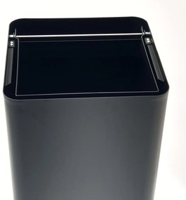 Odpadkový koš na tříděný odpad Caimi Brevetti Centolitri 100 L,černý,plné víko