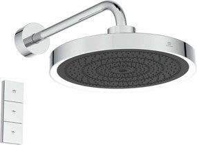 Ideal Standard Idealrain Solos - Hlavová sprcha s připojením, průměr 33 cm, 3 proudy, s LED osvětlením, chrom A7890AA