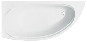Besco Akrylátová asymetrická vana Mini 150x70 Barva: Bílá, Rozměry (cm): 150x70, Orientace: Levá