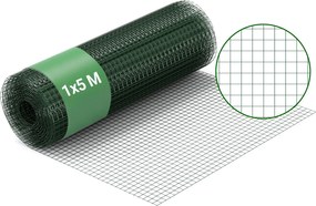 Pletivo pro chov zvířat Wiltec – 1 × 5 m, 100 cm, 0,9 mm, zelená (62485)