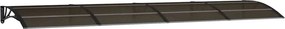 Stříška nad dveře černá 400 x 100 cm polykarbonát 153602