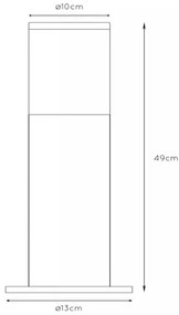 Lucide 14899/50/12 - Venkovní lampa FEDOR 1xE27/40W/230V IP44 49 cm chrom