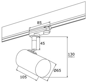 Argon 4323 - LED Bodové svítidlo do lištového systému HAGA LED/9W/230V zlatá