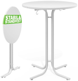 Deuba Skládací barový stůl Ø70 cm - bílý