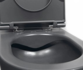 Isvea Isvea, INFINITY závěsná WC mísa, Rimless, 36,5x53cm, antracit, 10NF02005-2C