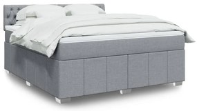 Box spring postel s matrací světle šedá 180 x 200 cm textil 3287154