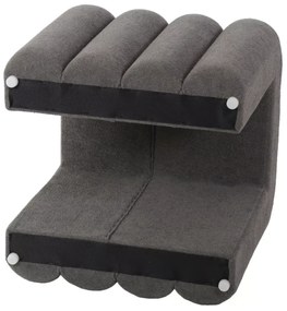 Šedý designový taburet TICA