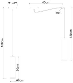 Globo 15499H - Lustr na lanku MARION 1xE27/60W/230V černé dřevo